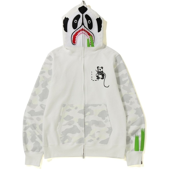 Bape | Sweaters | A Bathing Ape Bape City Camo Panda Full Zip Hoodie ...